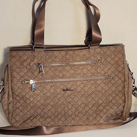 Kipling | Bags | Kipling Tan Totelaptop Bag With Quilted Front And ...